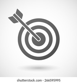 Illustration Isolated Grey Target Stock Vector (Royalty Free) 266595995
