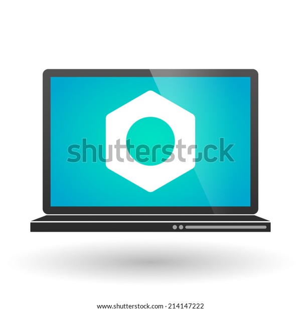 Illustration Isolated Laptop Nut Stock Vector (Royalty Free) 214147222 ...