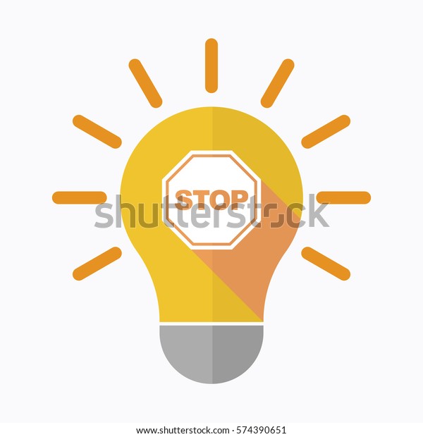 Illustration Isolated Light Bulb Stop Signal Stock Vector (Royalty Free ...