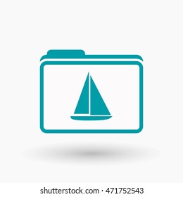 Illustration Isolated Line Art Folder Icon Stock Vector (Royalty Free ...