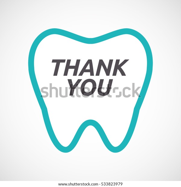 Illustration Isolated Line Art Tooth Text: стоковая векторная графика ...