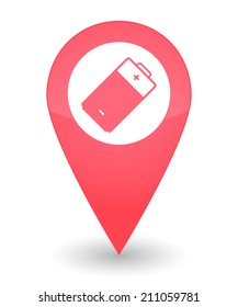 Illustration Isolated Map Mark Battery Icon Stock Vector (Royalty Free ...