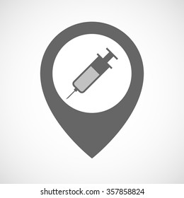 Illustration Isolated Map Marker Syringe Stock Vector (Royalty Free ...