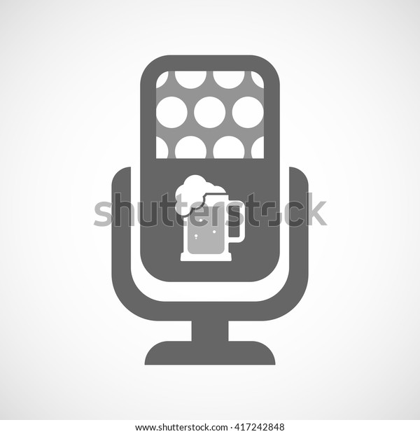 Illustration Isolated Microphone Icon Beer Jar Stock Vector (Royalty ...