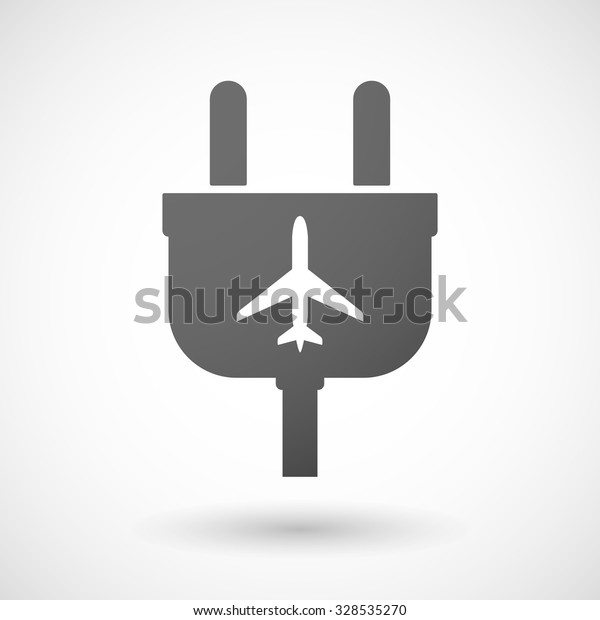 Illustration Isolated Plug Icon Plane Stock Vector (Royalty Free ...