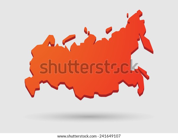 Illustration Isolated Red Russia Map Icon Stock Vector (Royalty Free ...