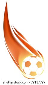 Illustration Isolated Soccer Ball Flame Stock Vector (Royalty Free ...