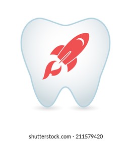 Illustration Isolated Tooth Rocket Stock Vector (Royalty Free ...
