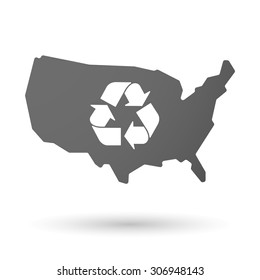Illustration Isolated Usa Map Icon Recycle Stock Vector (Royalty Free ...