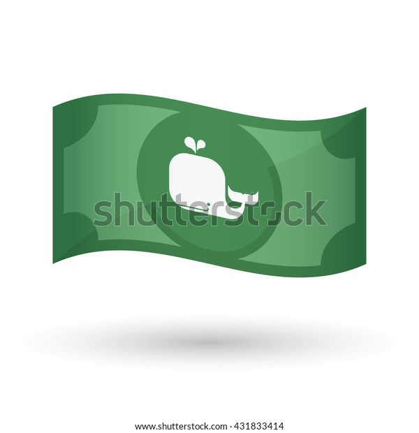 Illustration Isolated Waving Bank Note Whale Stock Vector (Royalty Free ...