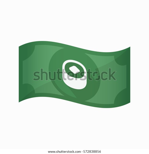 Illustration Isolated Waving Bank Note Piece Stock Vector (Royalty Free ...
