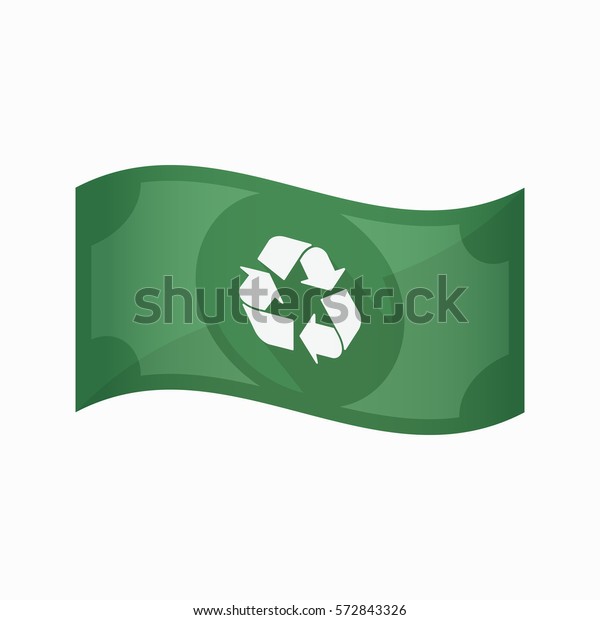 Illustration Isolated Waving Bank Note Recycle Stock Vector (Royalty ...