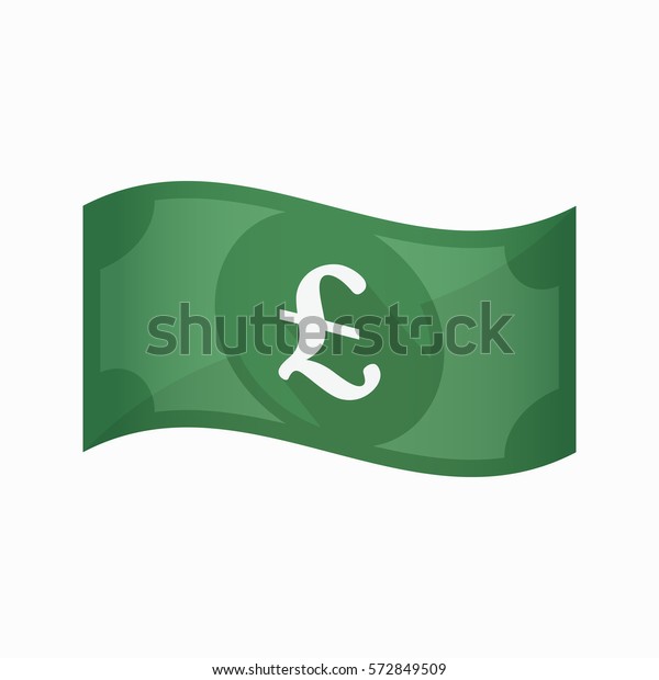 Illustration Isolated Waving Bank Note Pound Stock Vector (Royalty Free ...