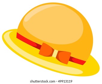 Illustration Isolated Yellow Hat On White Stock Vector (Royalty Free ...