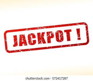 Illustration Jackpot Red Text Stamp Stock Vector (Royalty Free ...