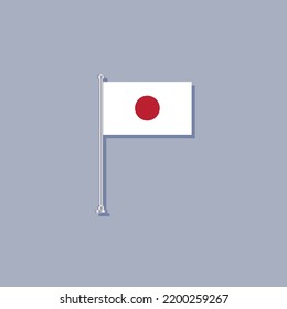 Illustration Japan Flag Template Stock Vector (Royalty Free) 2200259267 ...