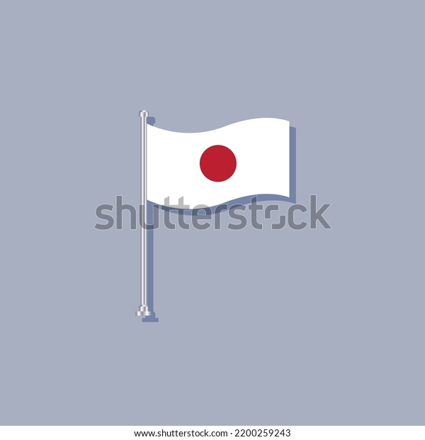 Illustration Japan Flag Template Stock Vector (Royalty Free) 2200259243 ...