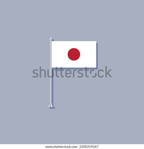 Illustration Japan Flag Template Stock Vector (Royalty Free) 2200259267 ...