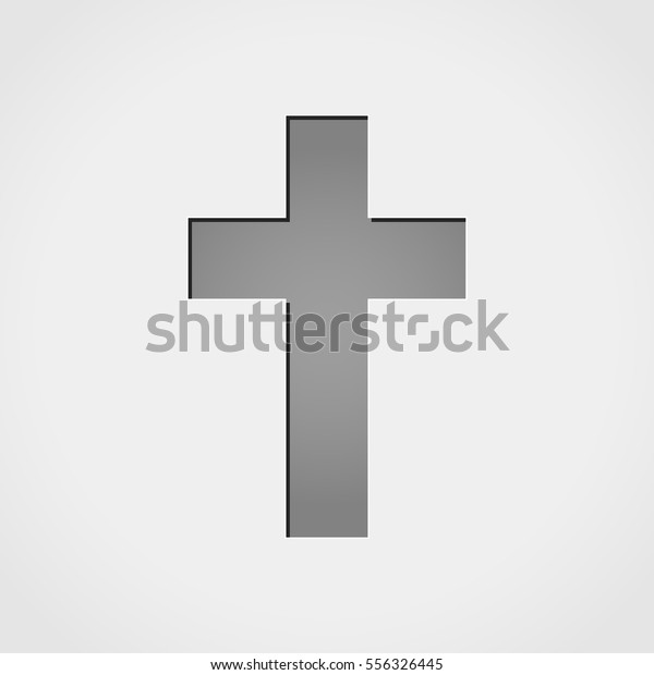 Illustration Jesus Cross Grey Icon Stock Vector (Royalty Free ...