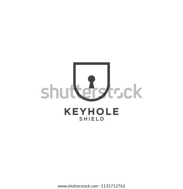 Illustration Keyhole Shield Graphic Design Template Stock Vector ...