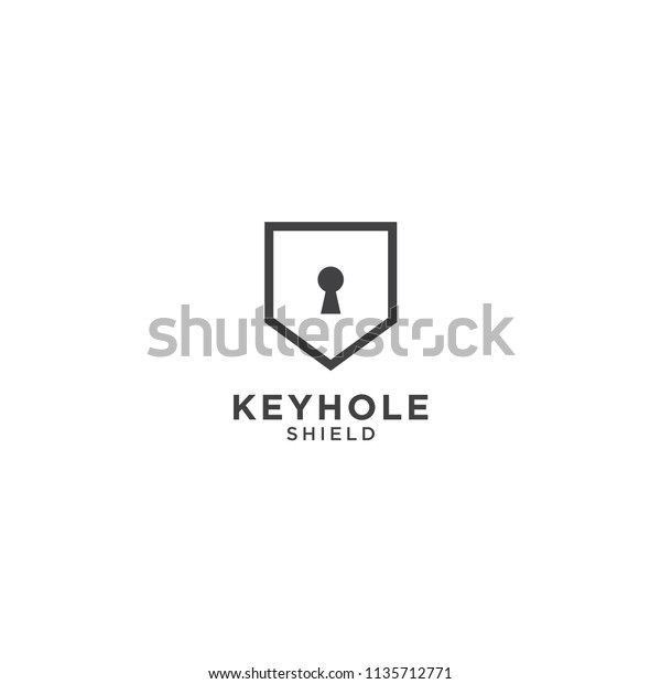 Illustration Keyhole Shield Graphic Design Template Stock Vector ...
