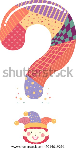 Illustration Kid Boy Clown Question Mark Stock Vector (Royalty Free ...