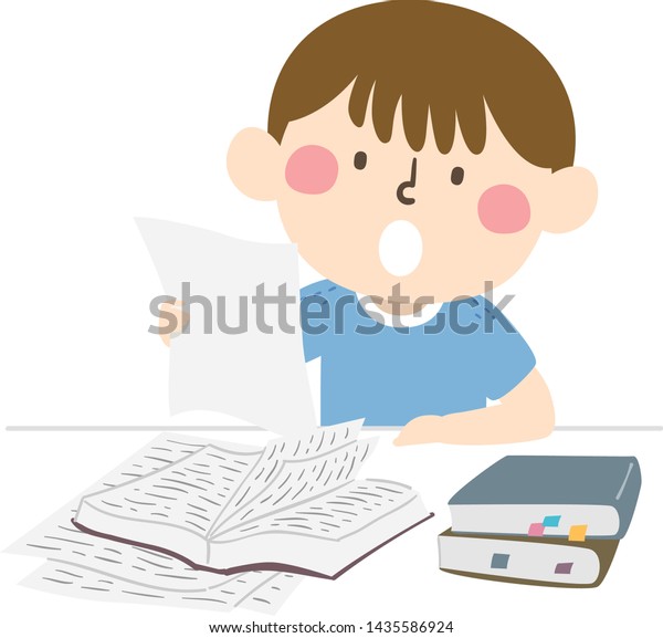Illustration Kid Boy Reading Out Loud Stock Vector (Royalty Free ... Illustration Kid Boy Reading Out Loud Stock Vector (Royalty Free ...