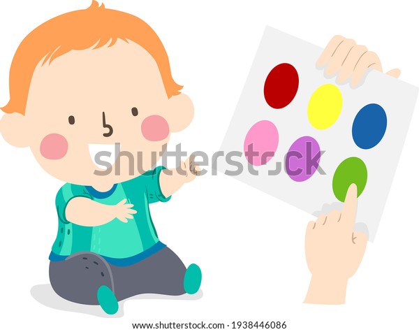 Illustration Kid Boy Toddler Learning Colors Stock Vector (Royalty Free ...
