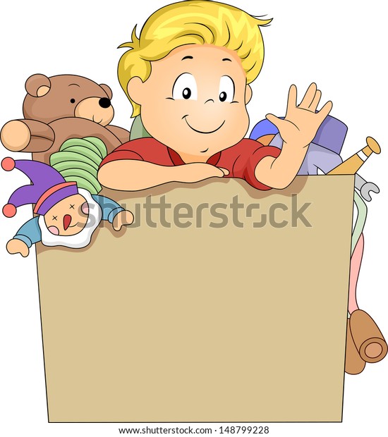 Illustration Kid Boy Toy Box Full Stock Vector (Royalty Free) 148799228 ...
