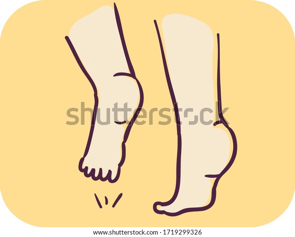 Illustration Kid Walking Tip Toes Stock Vector (Royalty Free ...