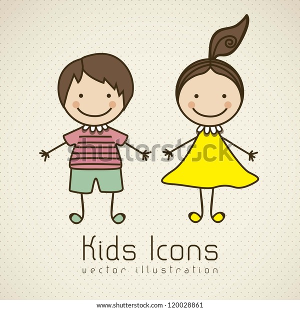 Illustration Kids Icons Kids Groups Vector Stock Vector (Royalty Free ...