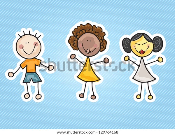 Illustration Kids Icons Kids Groups Vector Stock Vector (Royalty Free ...