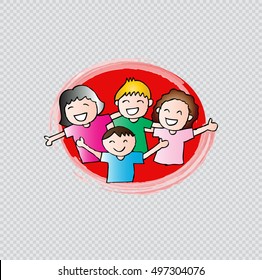 Illustration Kids On Transparent Background Stock Vector (Royalty Free ...