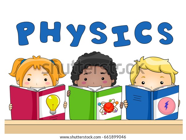 Illustration Kids Reading Different Physics Book 库存矢量图（免版税）661899046 ...