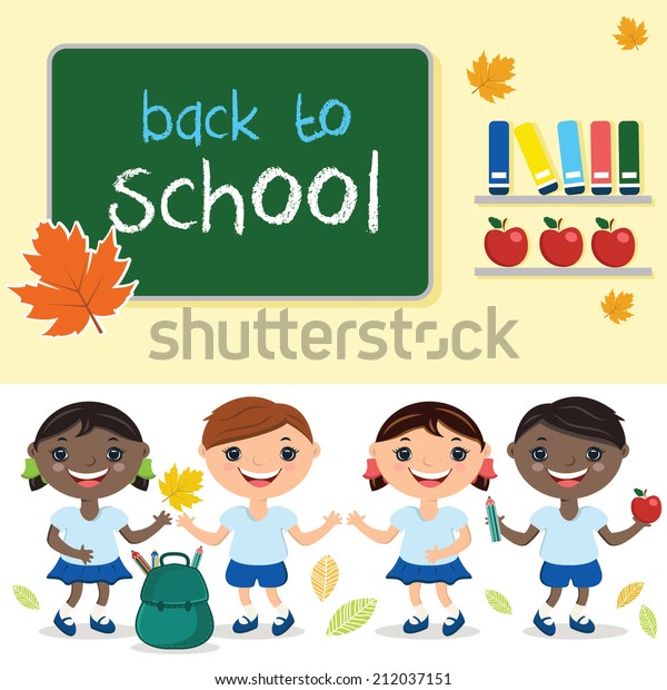 Illustration Kids School Classwith School Board Stock Vector (Royalty ...