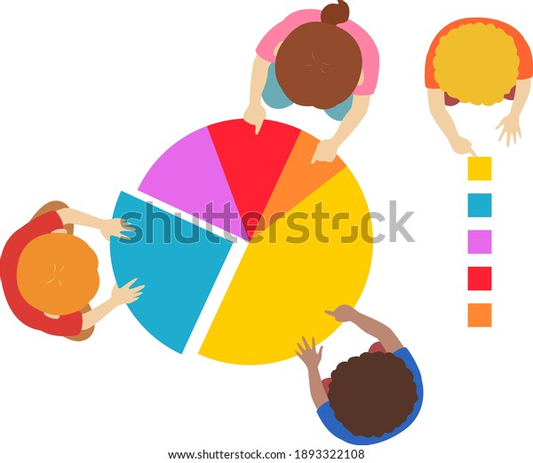 Illustration Kids Students Learning About Pie Stock Vector (Royalty ...