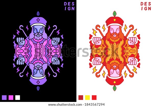 Illustration King Card Illustration Poster Logo Stock Vector (Royalty ...