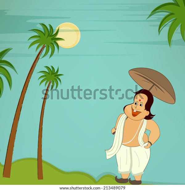 Illustration King Mahabali Comic Way Holding Stock Vector (Royalty Free ...
