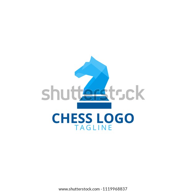 Illustration Knight Chess Logo Design Template Stock Vector (Royalty ...