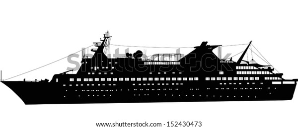 Illustration Large Passenger Ship Isolated On Stock Vector (Royalty ...