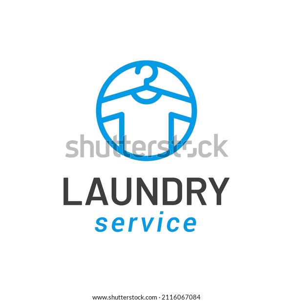 Illustration Laundry Service Logo Design Vector Stock Vector (Royalty ...