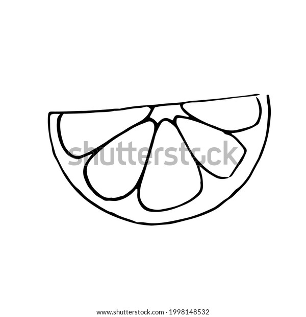 Illustration Lemon Line Art Logo Menu Stock Vector (Royalty Free ...