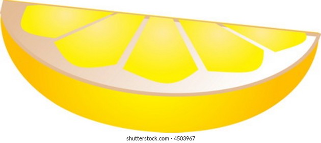Illustration Lemon Slice Isometric Color Gradient Stock Vector (Royalty ...