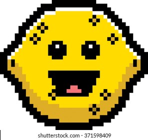 Illustration Lemon Smiling 8bit Cartoon Style Stock Vector (Royalty ...