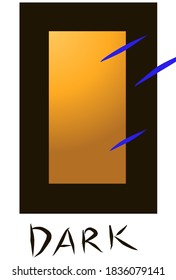 Illustration Letter Dark Stock Vector (Royalty Free) 1836079141 ...