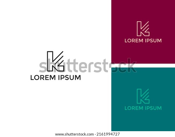 Illustration Letter K Line Logo Icon: เวกเตอร์สต็อก (ปลอดค่าลิขสิทธิ์ ...