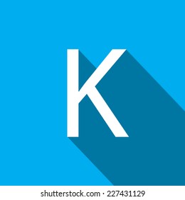 Illustration Letter Long Shadow Letter K Stock Vector (Royalty Free ...