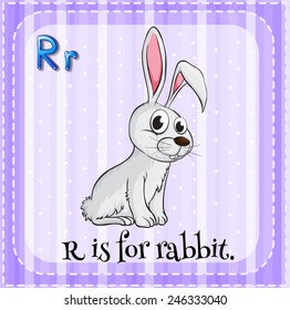 Flashcard Letter R Rabbit Stock Vector (Royalty Free) 280288076