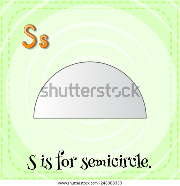 Illustration Letter S Semicircle Stock Vector (Royalty Free) 248008330 ...