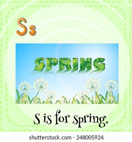 Illustration Letter S Spring Stock Vector (Royalty Free) 248005924